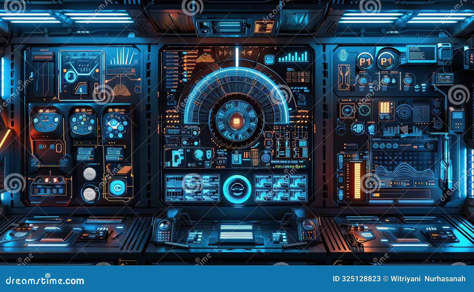 Futuristic Control Room - Technology, Science, and Interface Design ...