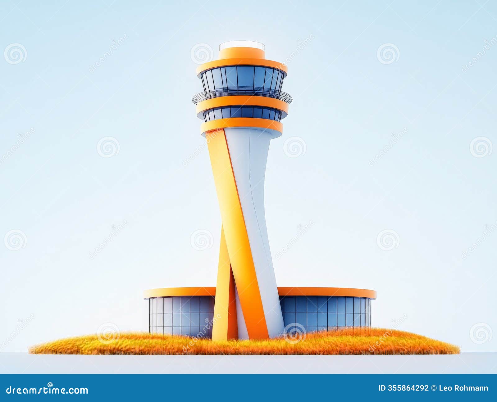 Futuristic Control Tower Angular Architecture Minimalistic Design ...