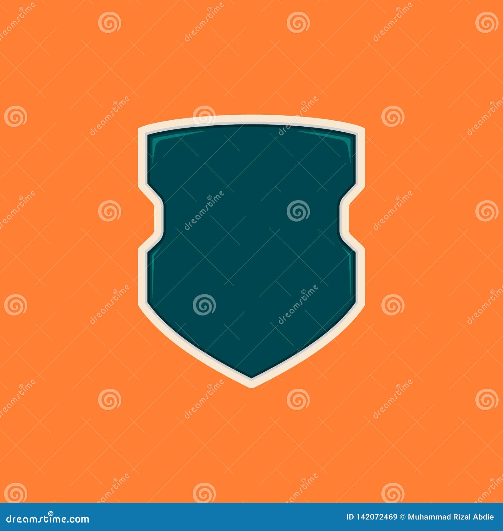 Futuristic Cops Blank Shield Badge Template Stock Vector - Illustration ...