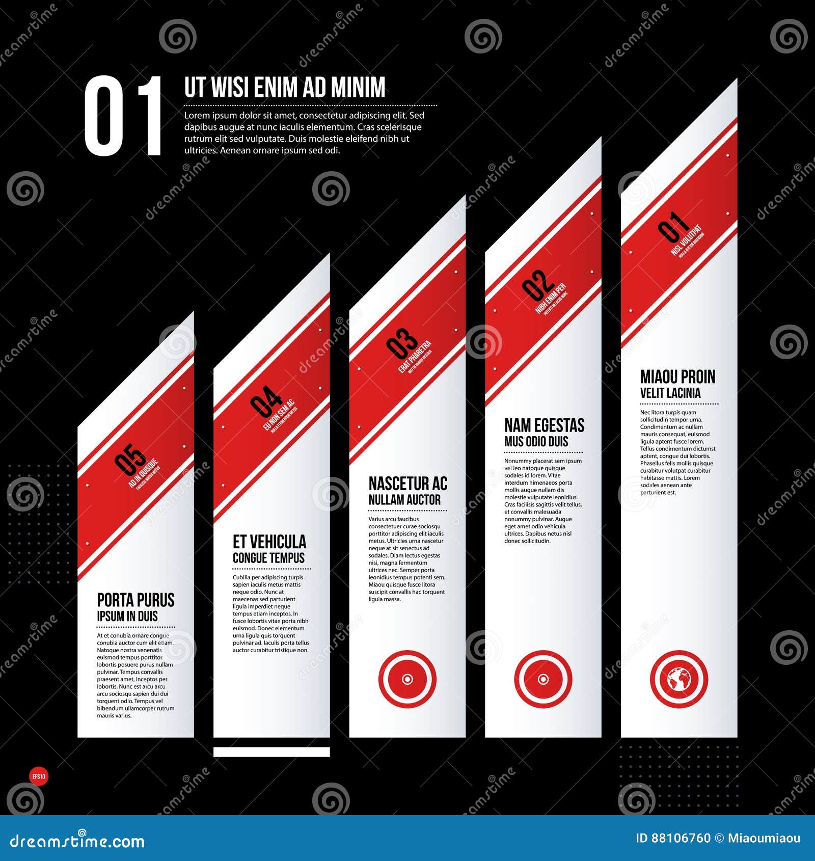 Futuristic Corporate Chart Template Stock Vector - Illustration of ...