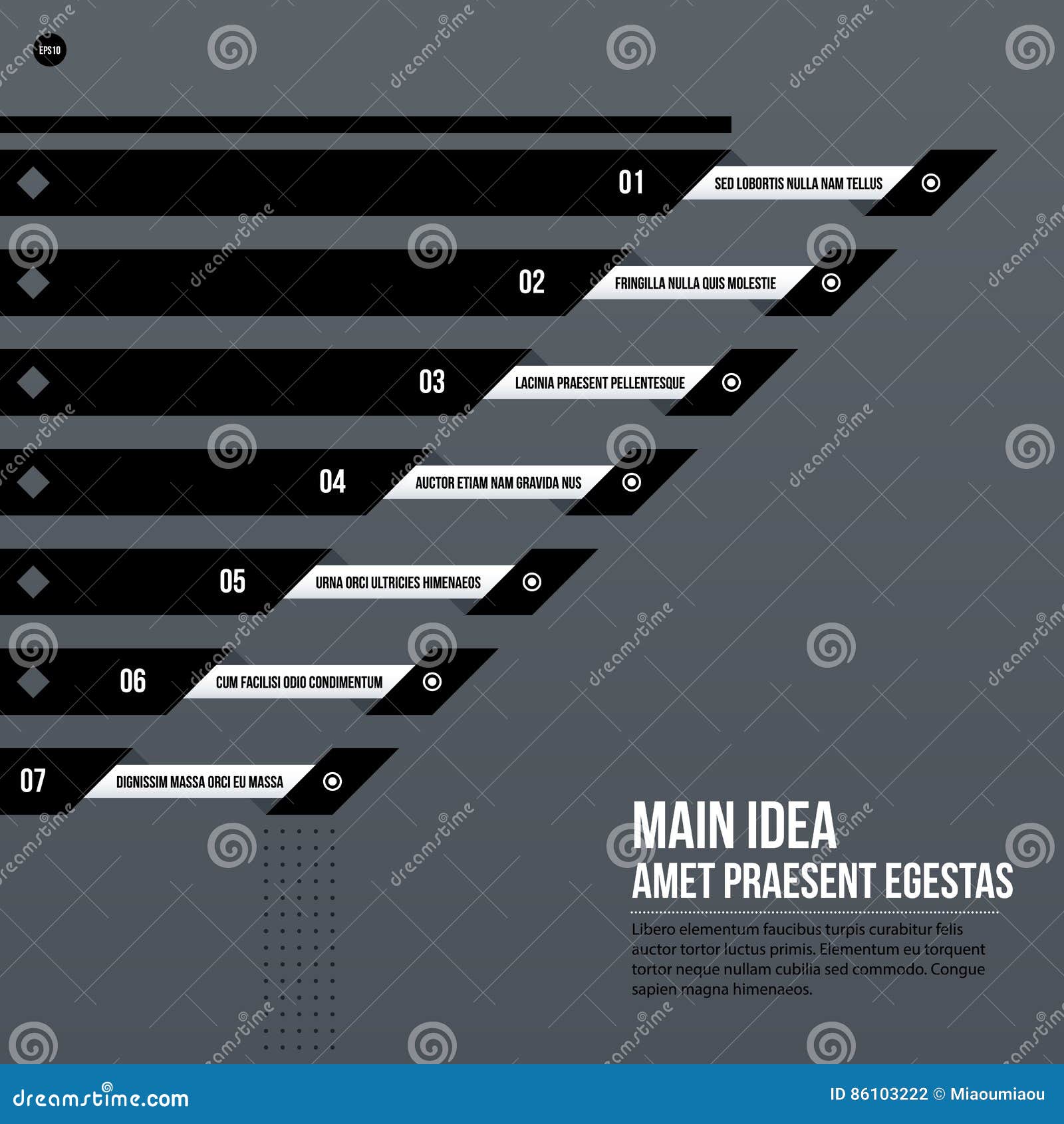 Futuristic Corporate Chart Template on Gray Background Stock Vector ...