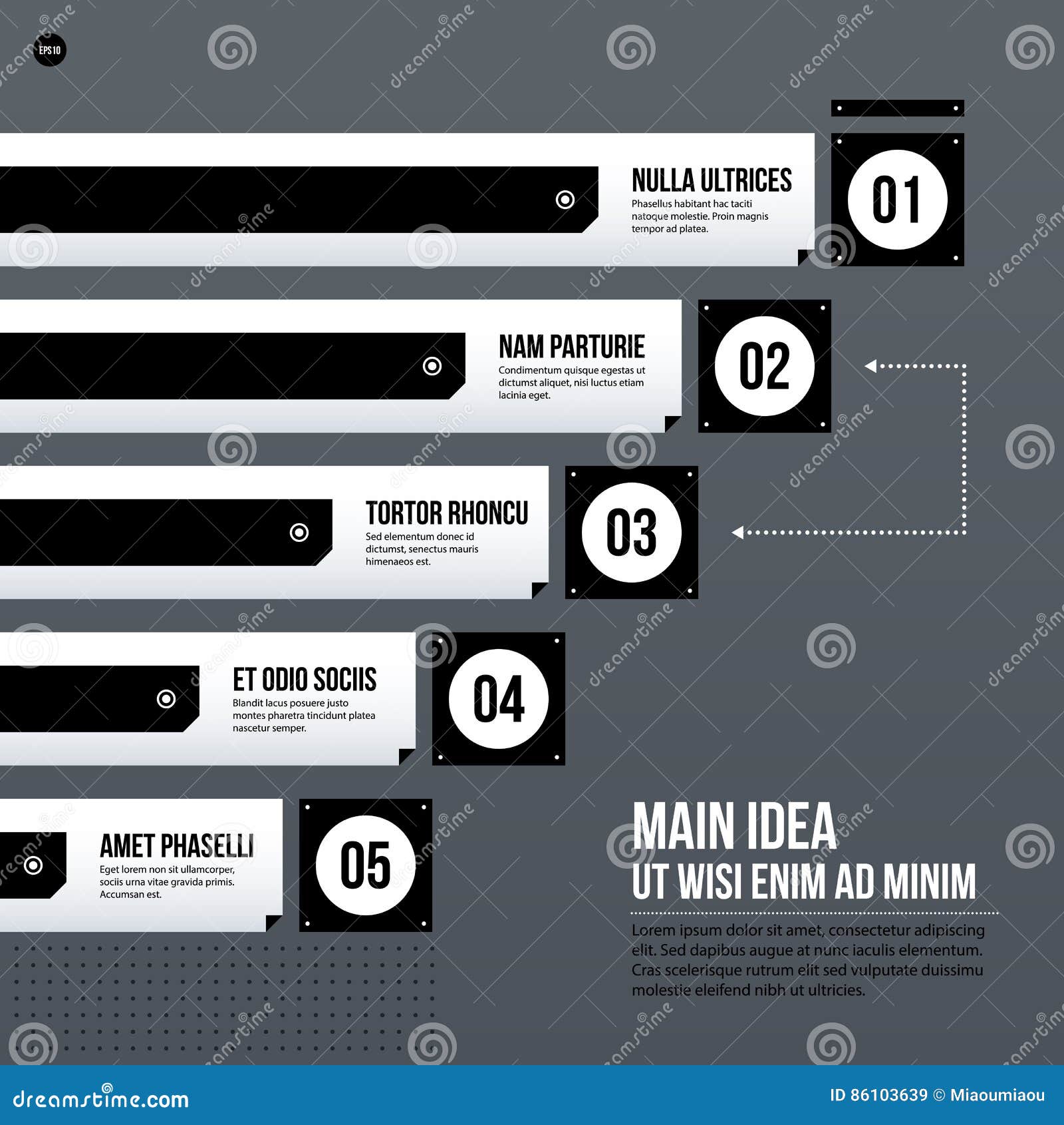 Futuristic Corporate Chart Template on Gray Background Stock Vector ...