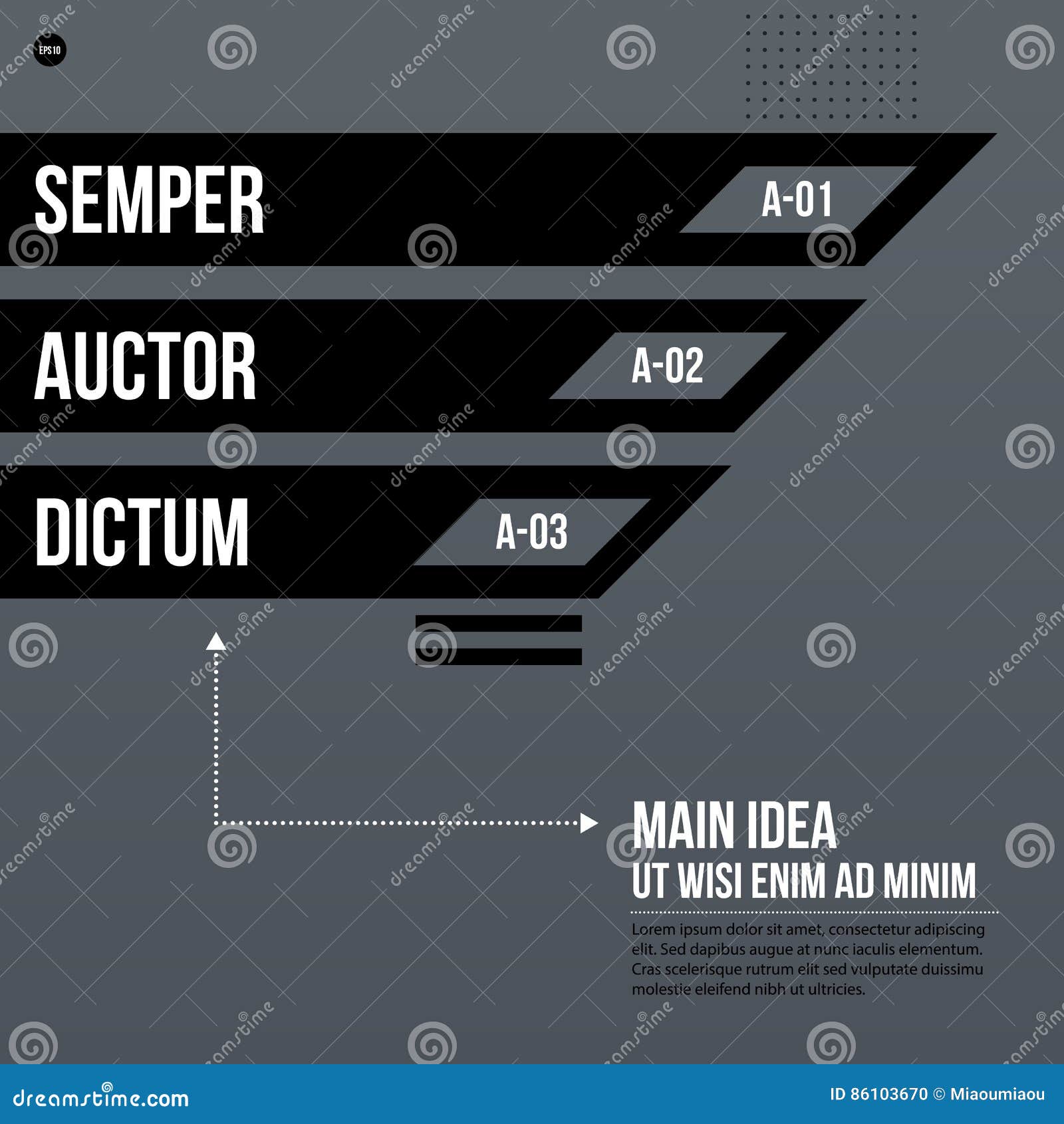 Futuristic Corporate Chart Template on Gray Background Stock Vector ...