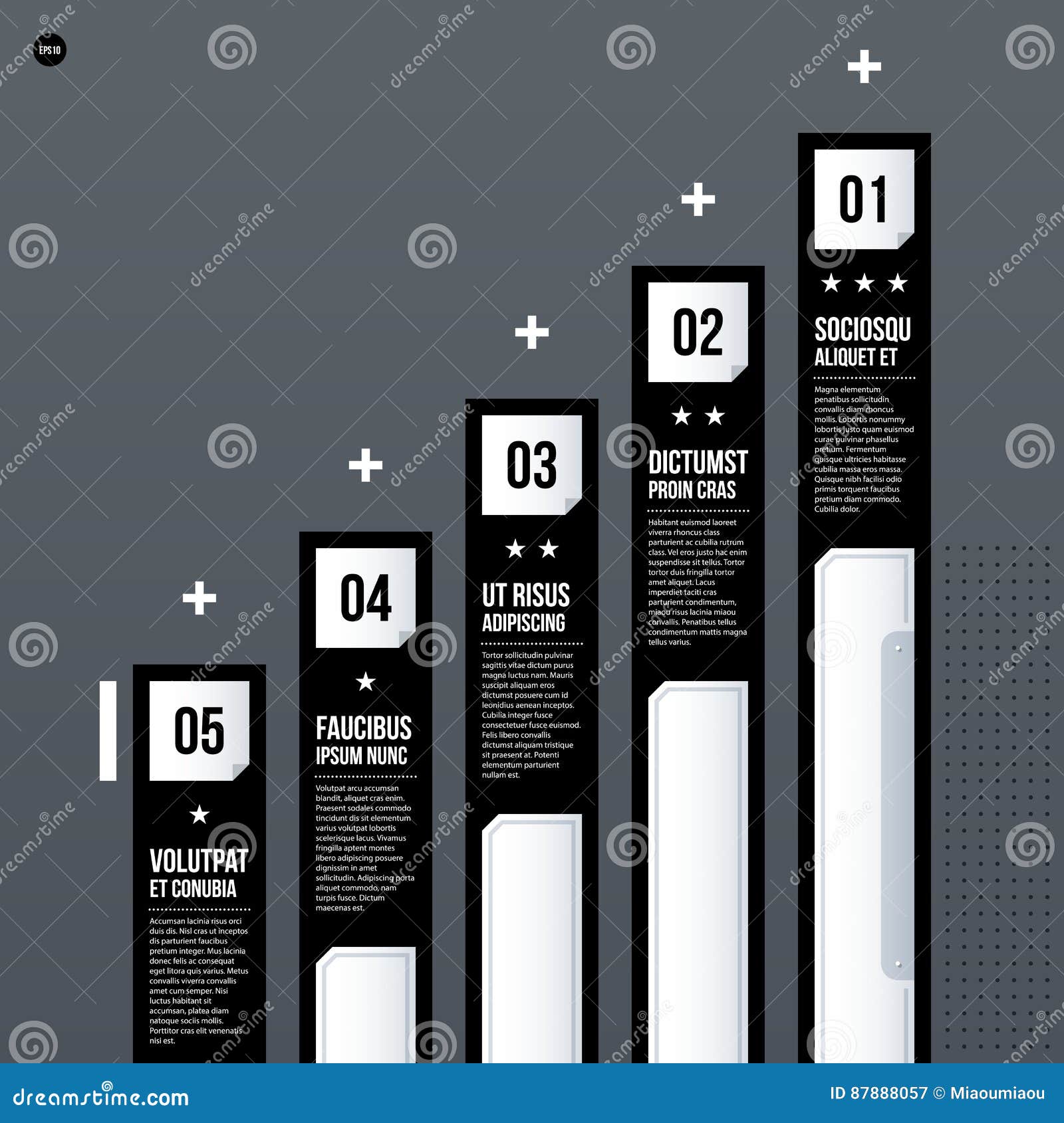 Futuristic Corporate Chart Template on Gray Background Stock Vector ...