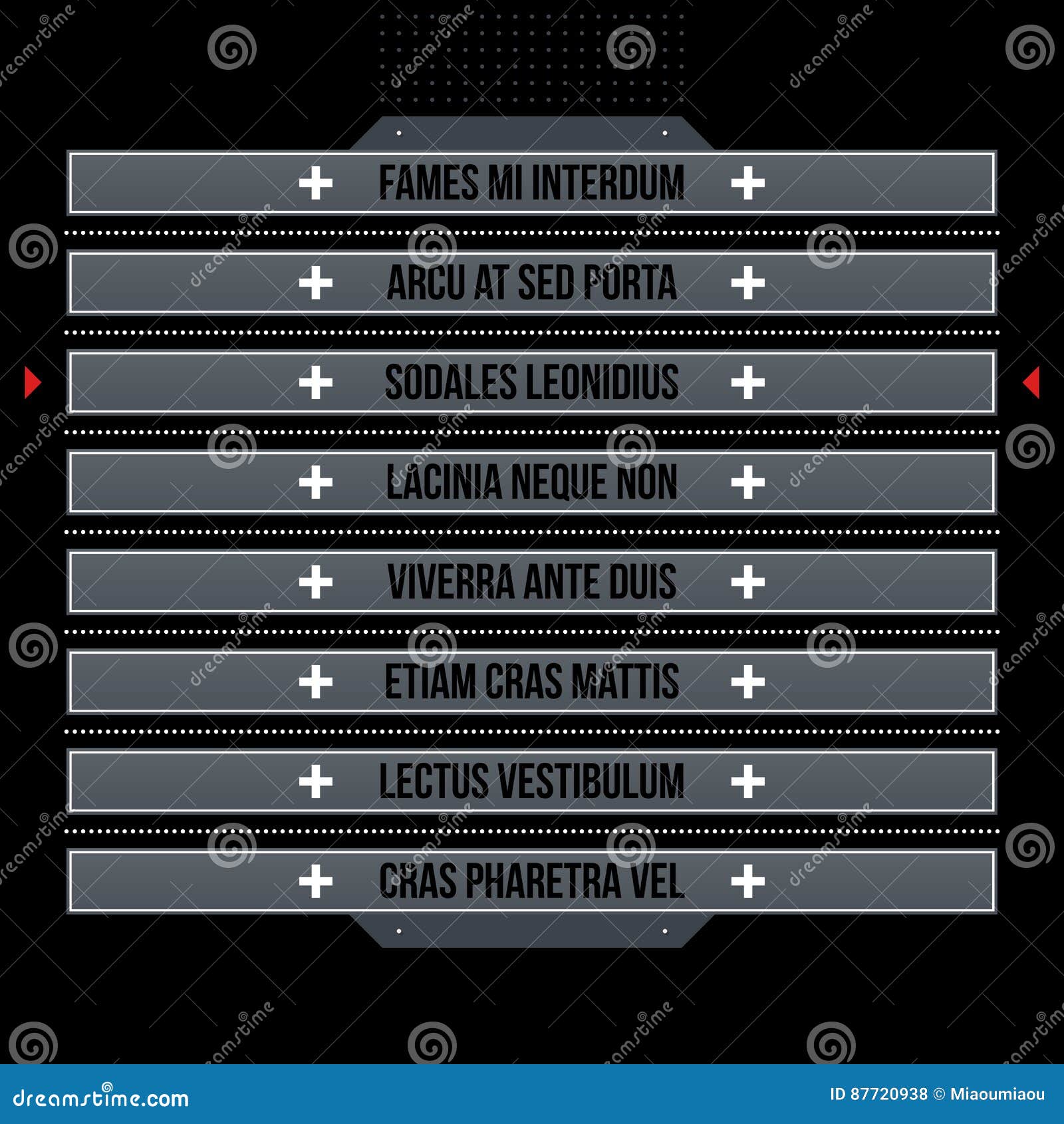 Futuristic Corporate Menu/list Template Stock Vector - Illustration of ...
