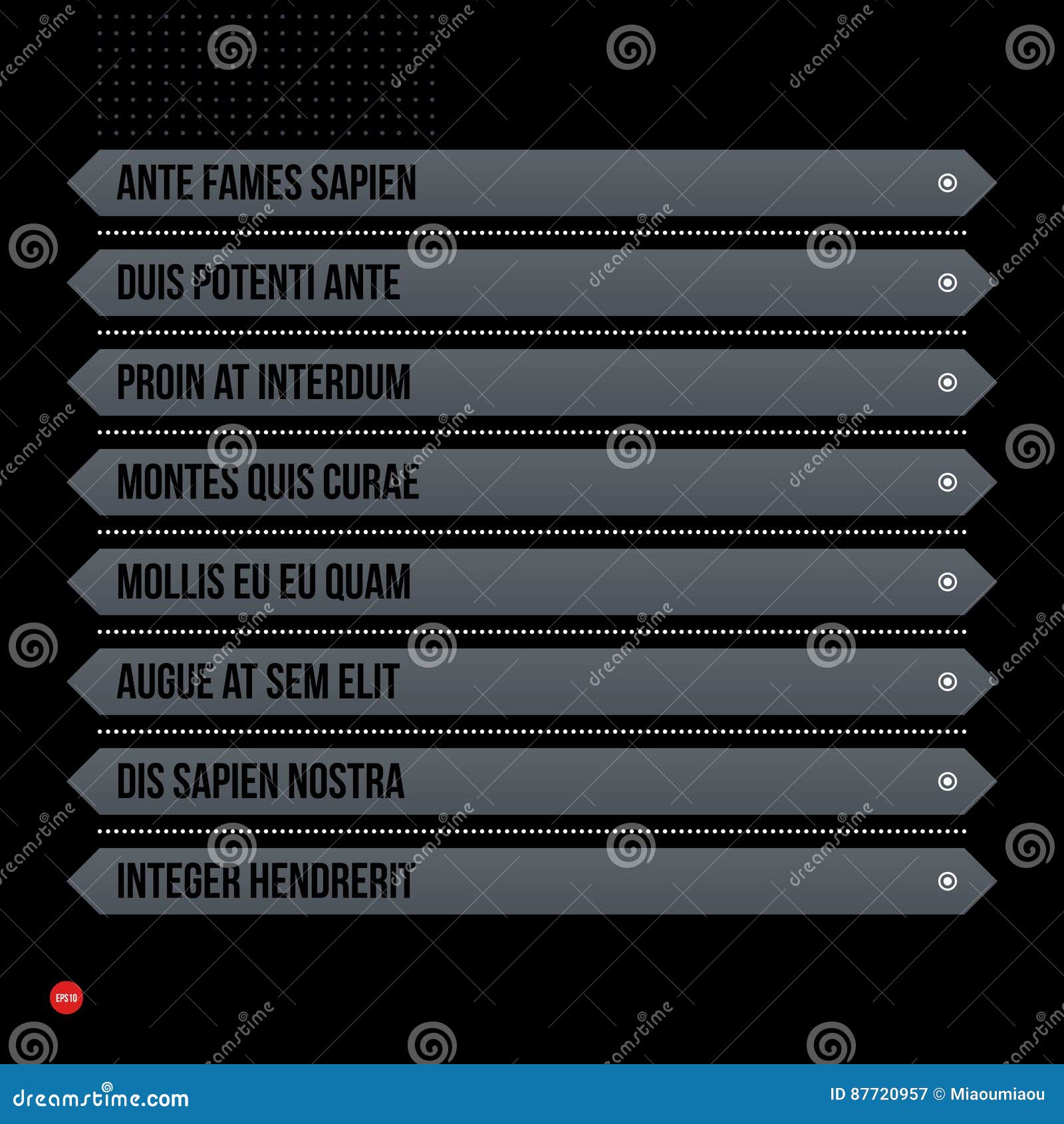 Futuristic Corporate Menu/list Template Cartoon Vector | CartoonDealer ...