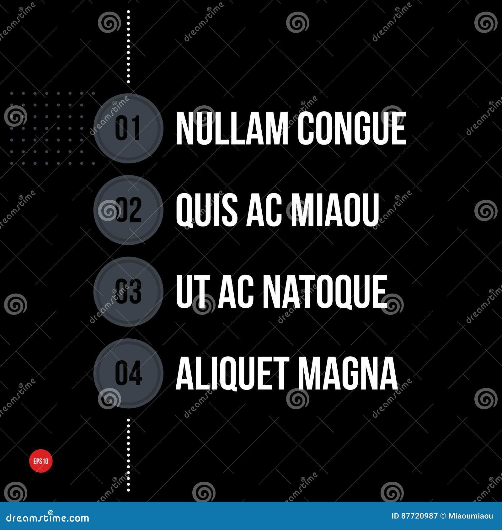 Futuristic Corporate Menu/list Template Stock Vector - Illustration of ...