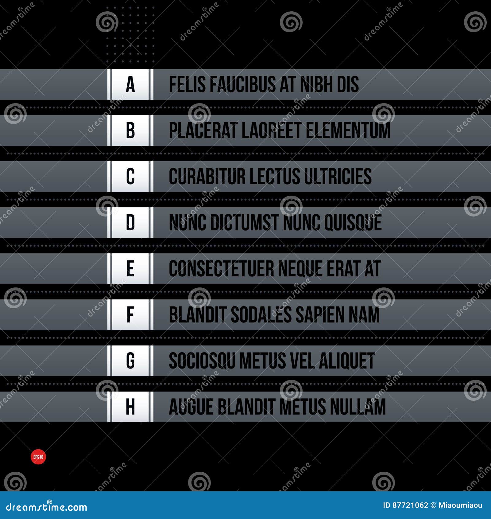 Futuristic Corporate Menu/list Template Stock Vector - Illustration of ...