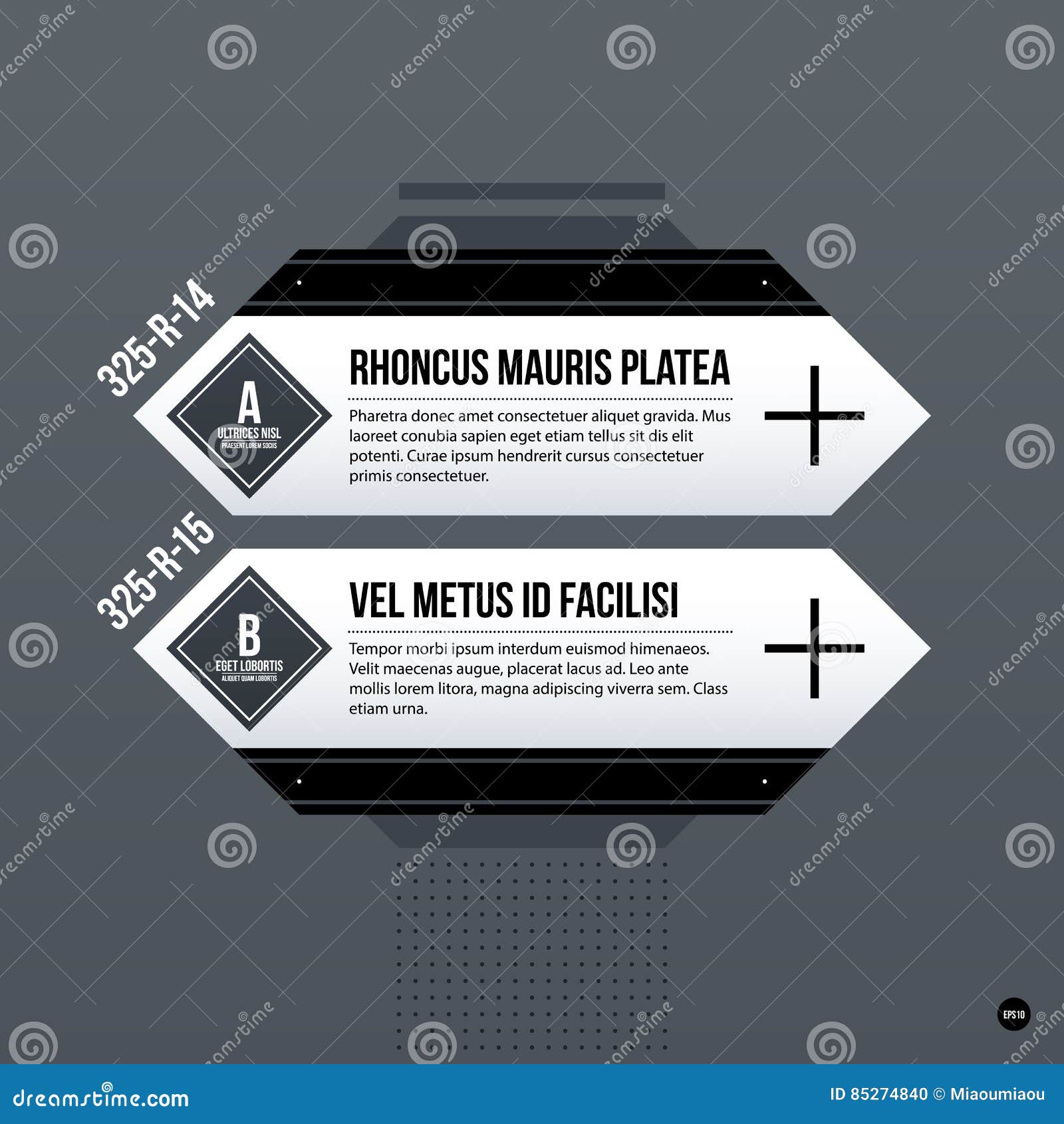 Futuristic Corporate Menu/list Template On Gray Background Vector ...