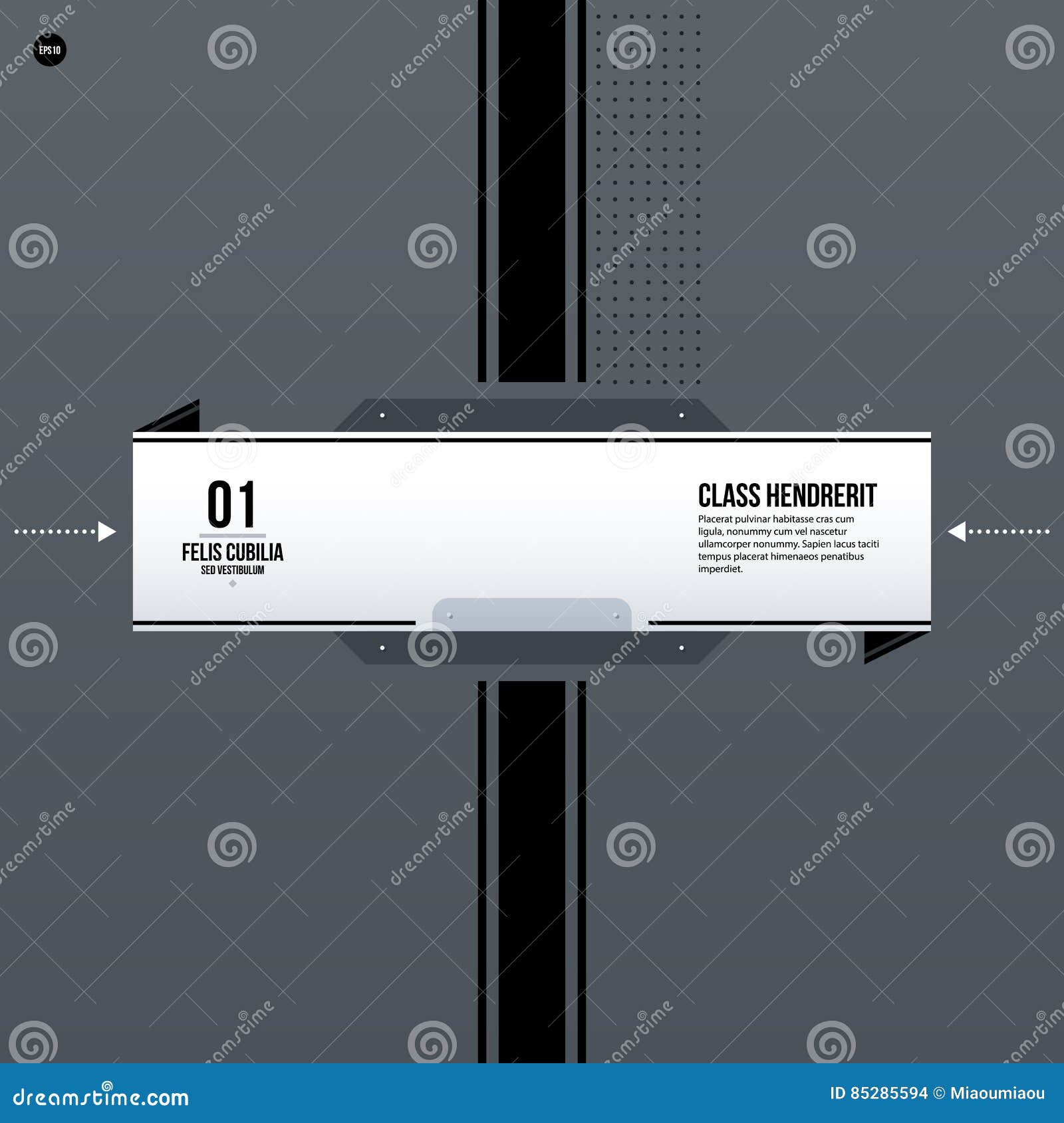 Futuristic Corporate Menu/list Template On Gray Background Vector ...