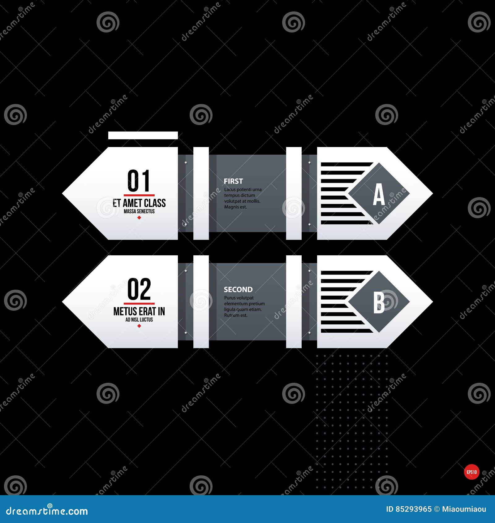 Futuristic Corporate Menu/list Template On Gray Background Vector ...