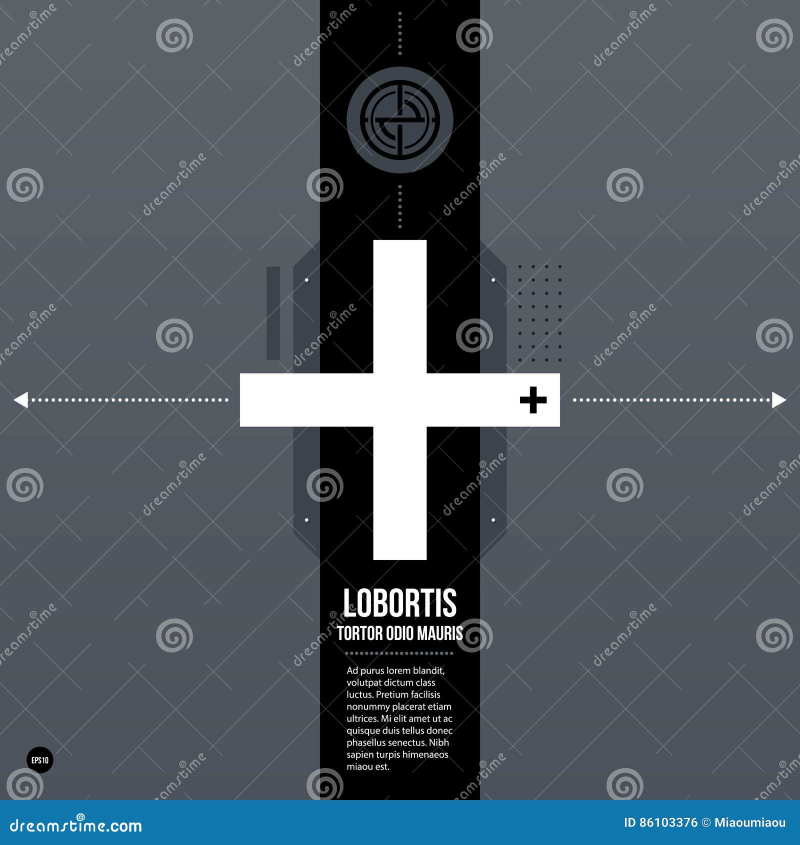 Futuristic Corporate Menu/list Template On Gray Background Cartoon ...