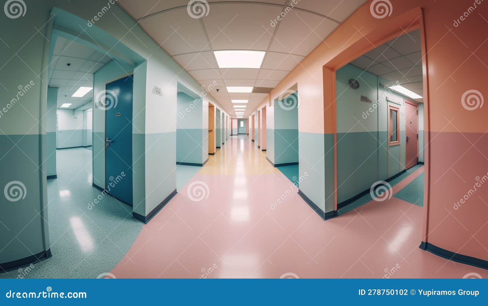 The Futuristic Corridor Clean Design Leads To a Vanishing Point ...