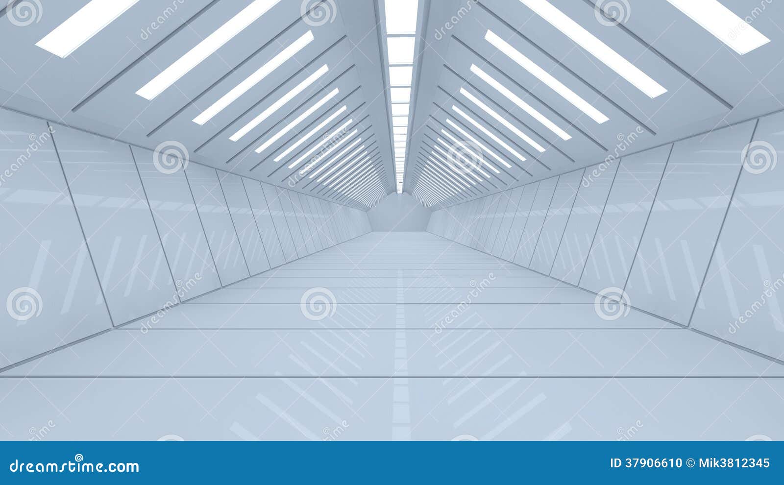 Futuristic corridor stock illustration. Illustration of structure ...