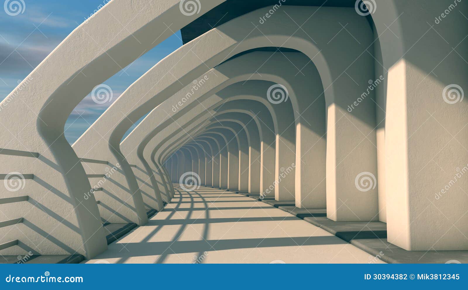 Futuristic corridor stock illustration. Illustration of decorate - 30394382
