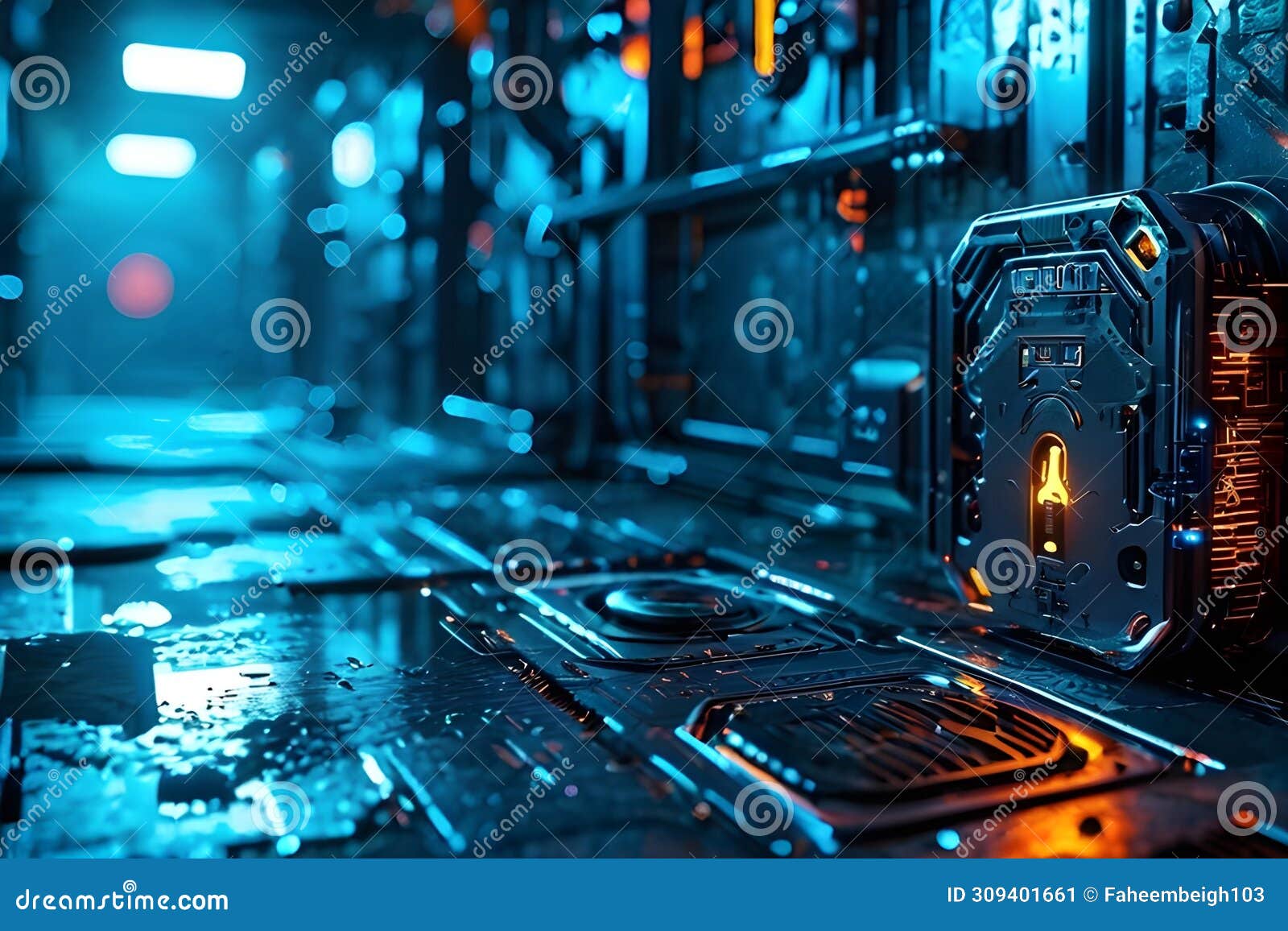 A Complex And Detailed Digital Artwork Featuring An Amalgamation Of ...