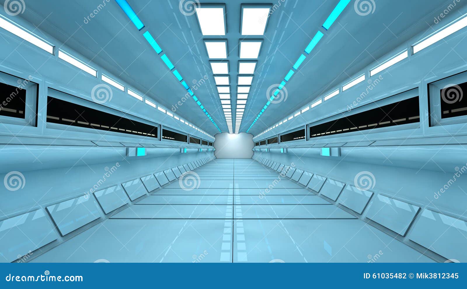 Futuristic Corridor Interior Stock Photo - Image of presentation ...