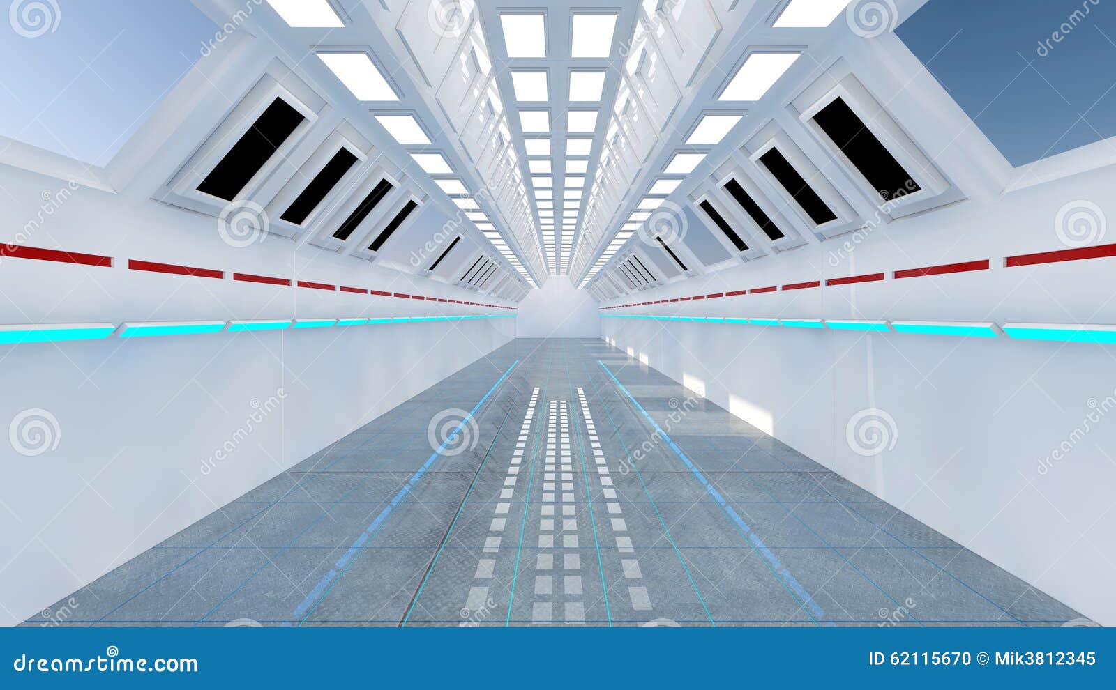 Futuristic Corridor Interior Stock Photo - Image of farm, abstract ...