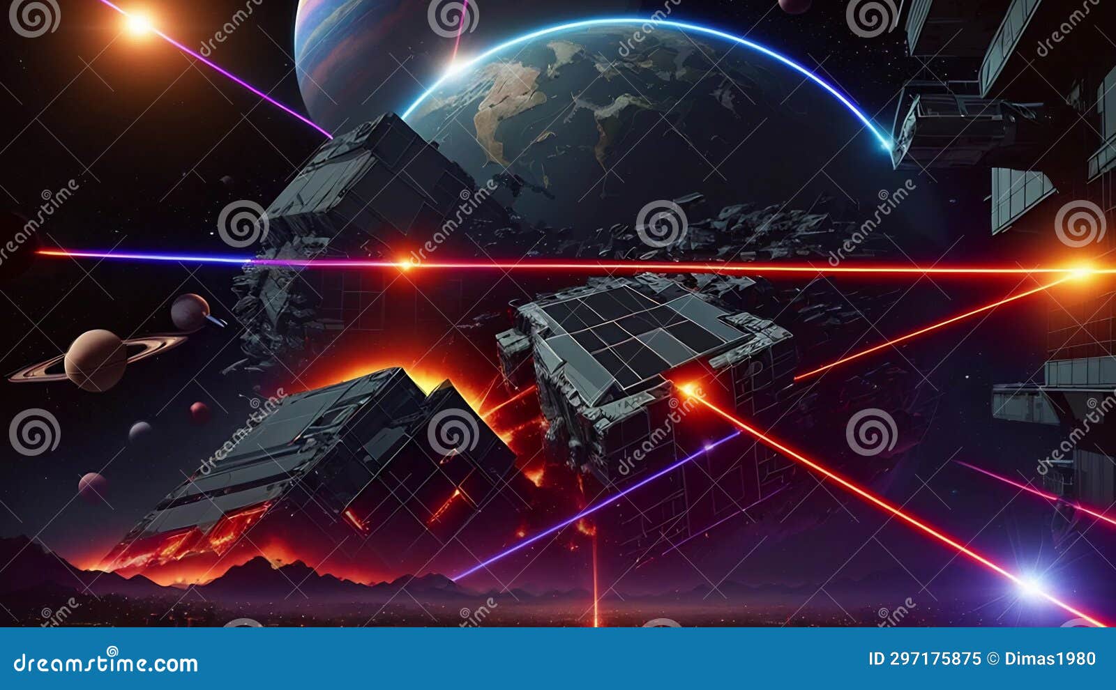 Futuristic Cosmic Animation. AI Generated Cinematic Video Stock Video ...