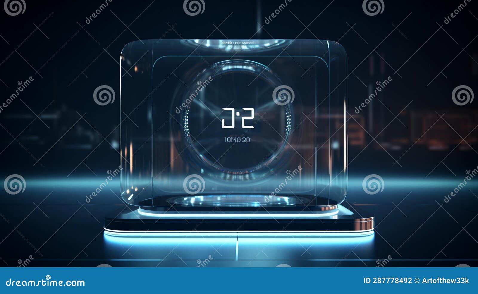 Futuristic Countdown Timer on Silver Pedestal: Captivatingly Dynamic ...