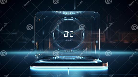 Futuristic Countdown Timer on Silver Pedestal: Captivatingly Dynamic ...