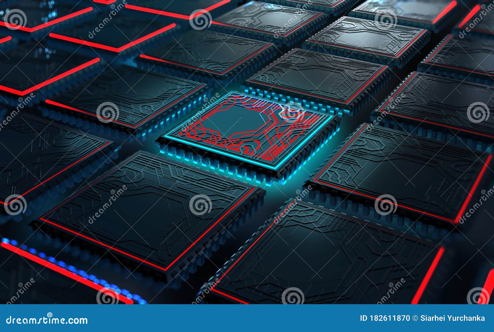 Futuristic CPU. Database, Data Center. Quantum Processor In Global ... Futuristic CPU. Database, Data Center. Quantum Processor In Global ...