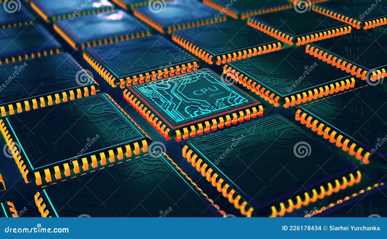 Futuristic CPU. Database, Data Center Stock Illustration - Illustration ... Futuristic CPU. Database, Data Center Stock Illustration - Illustration ...