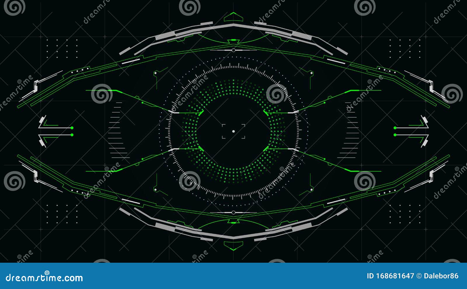 Futuristic Crosshair For User Interface Vector Illustration ... Futuristic Crosshair For User Interface Vector Illustration ...