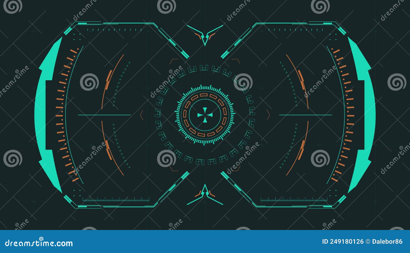 Futuristic Crosshair For User Interface Vector Illustration ... Futuristic Crosshair For User Interface Vector Illustration ...
