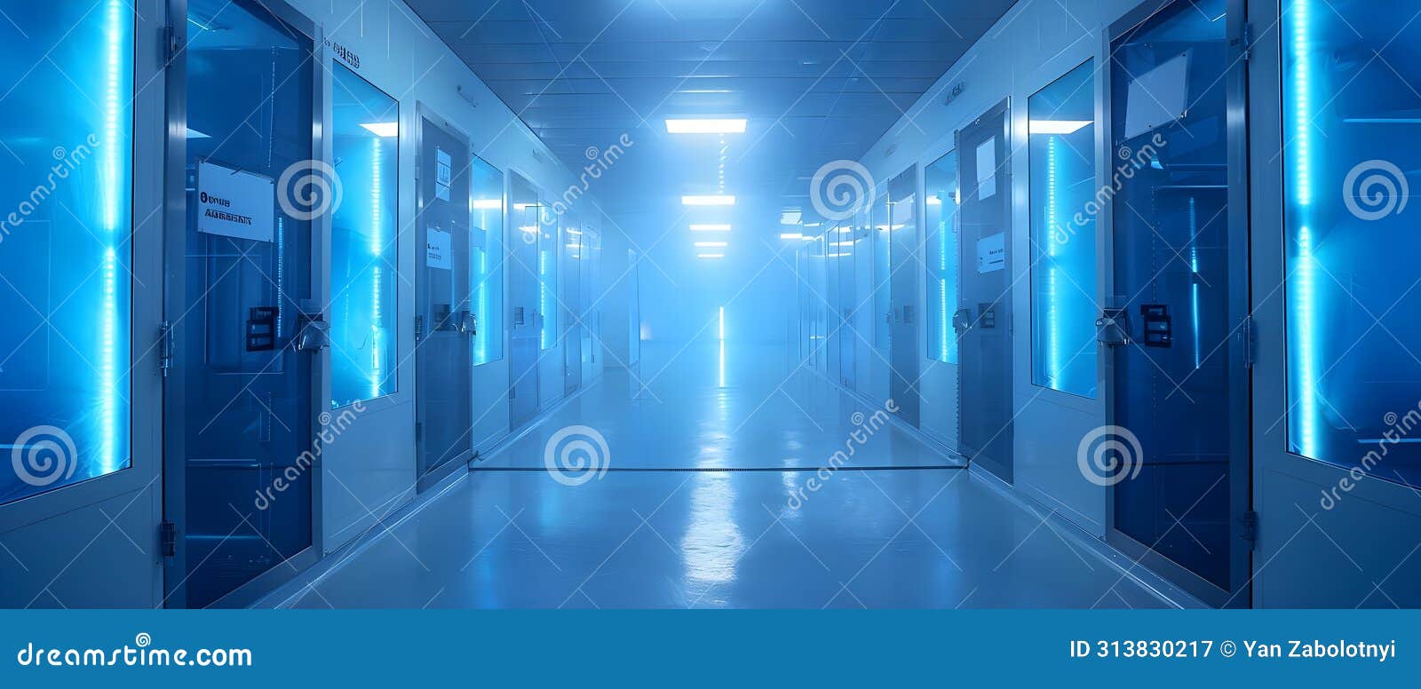 Advanced Cryogenic Storage System With Illuminated Chambers In A Tech ...