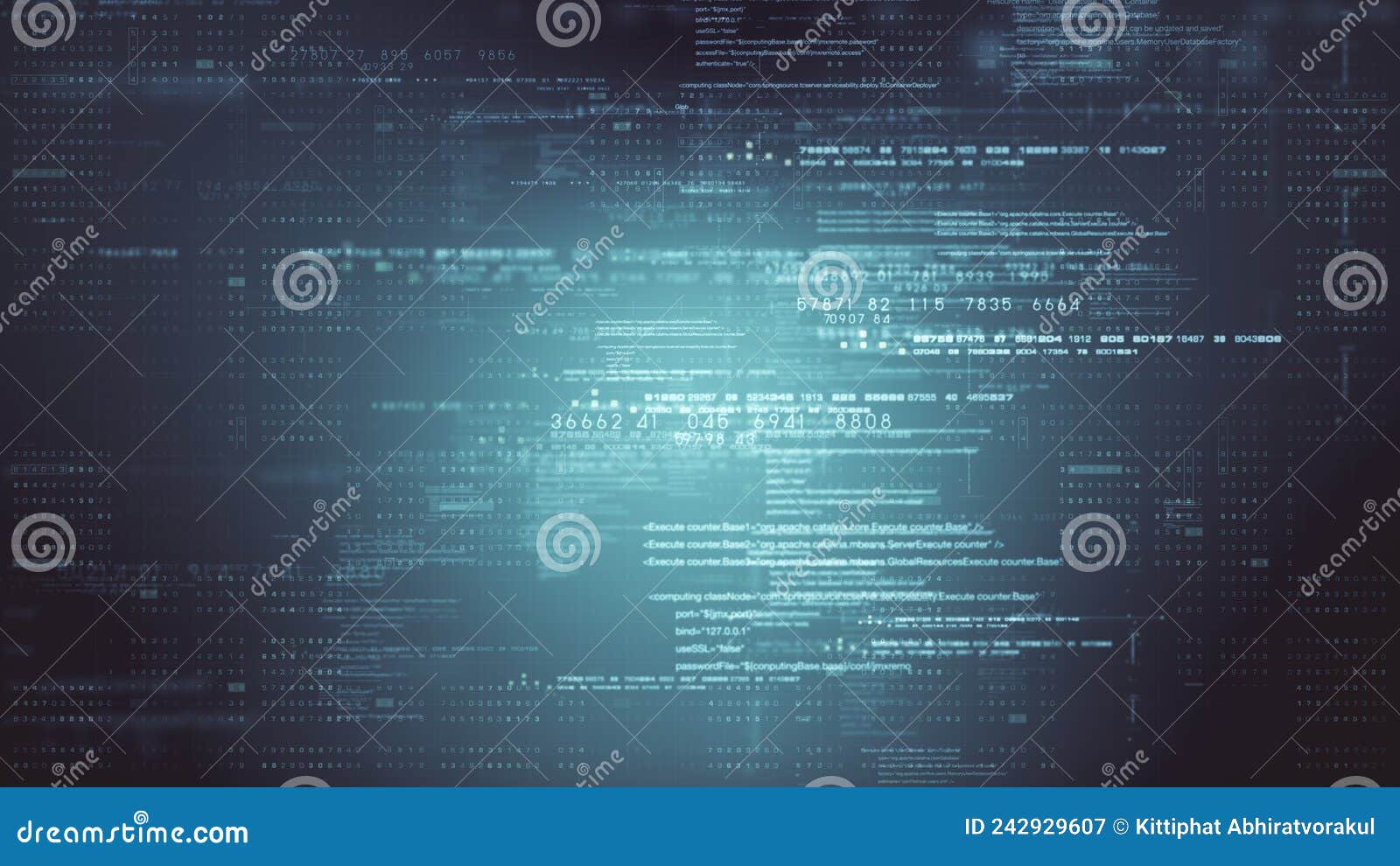 Cryptographic Matrix Blockchain Data Simulation Stock Image Image Of