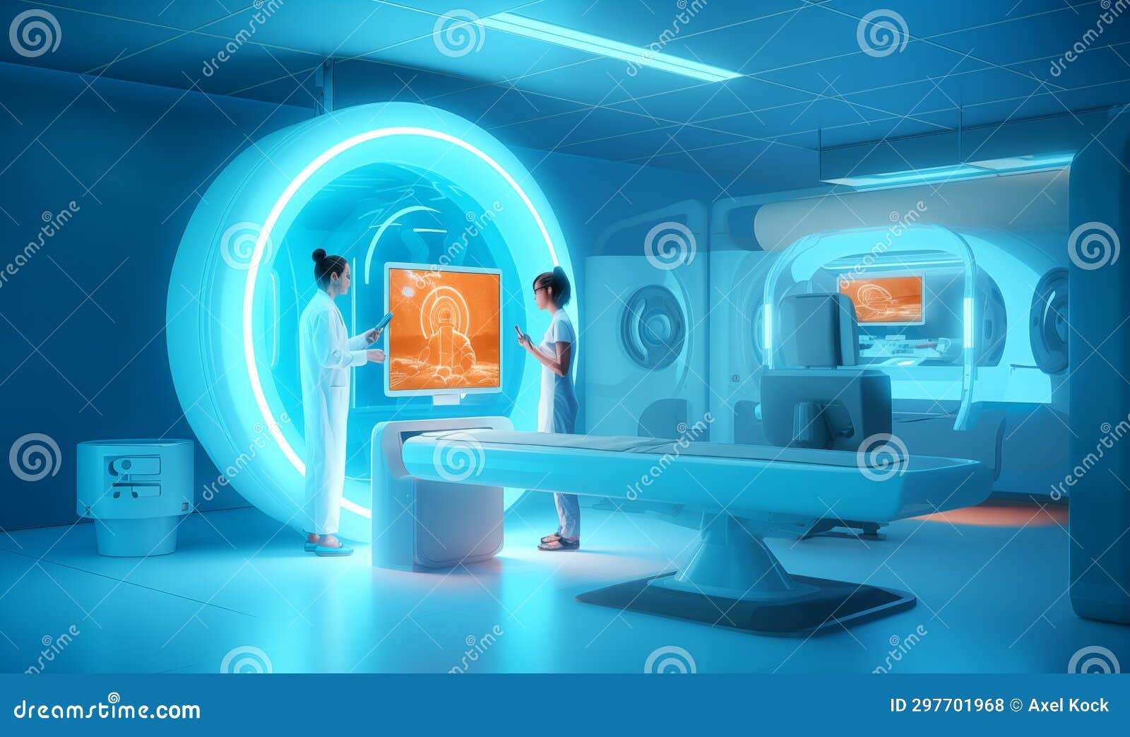 Futuristic CT Scanner or Computed Tomography Scanner, Illustration ...