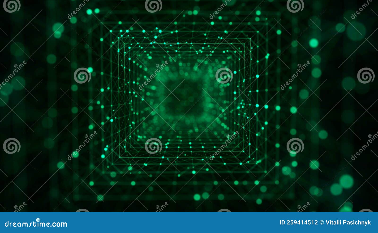 Cubic Digital Communication World Map Royalty-Free Illustration ...