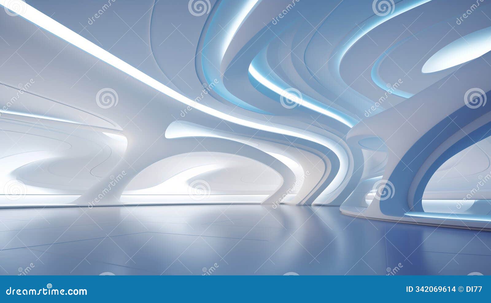 Futuristic Curved Architecture Design for Modern Spaces Stock ...