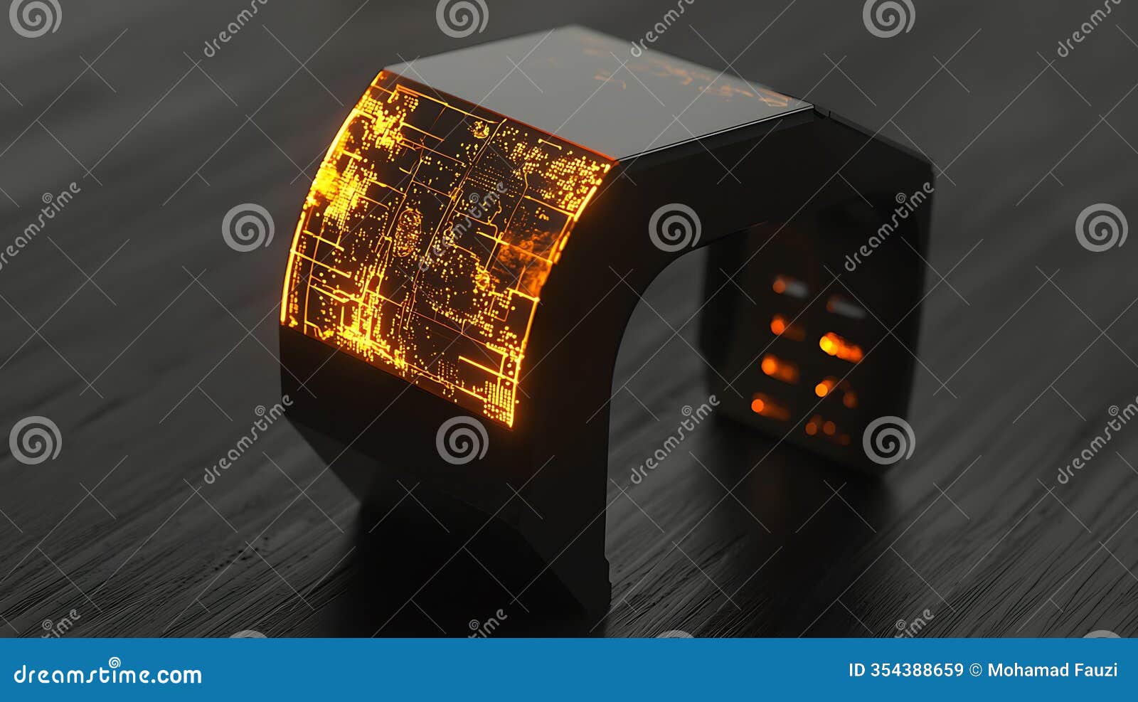 Futuristic Curved Roof On Blue Background Royalty-Free Stock ...