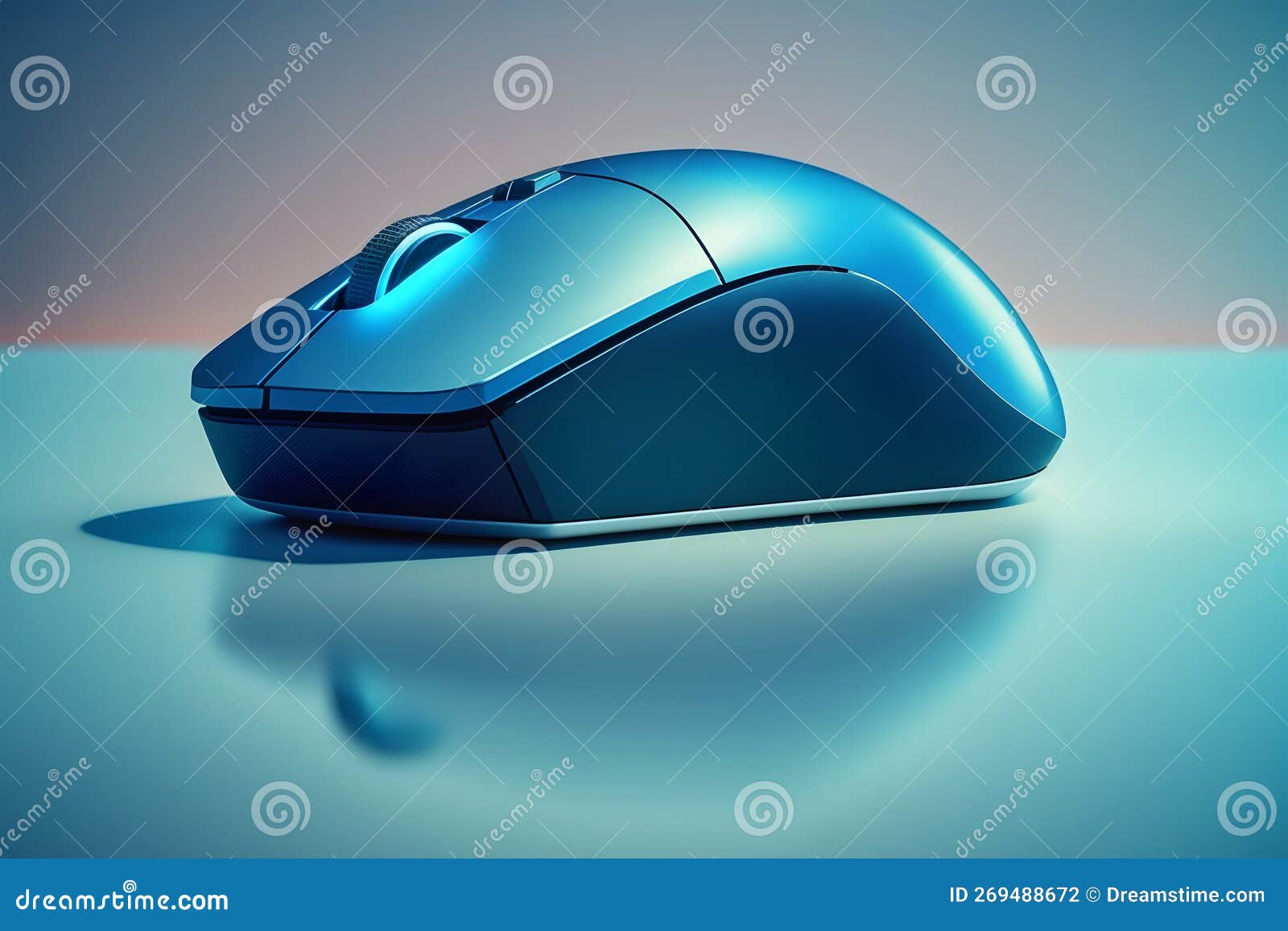 Futuristic Custom PC Mouse Concept with Glowing Blue Tones. Neural ...