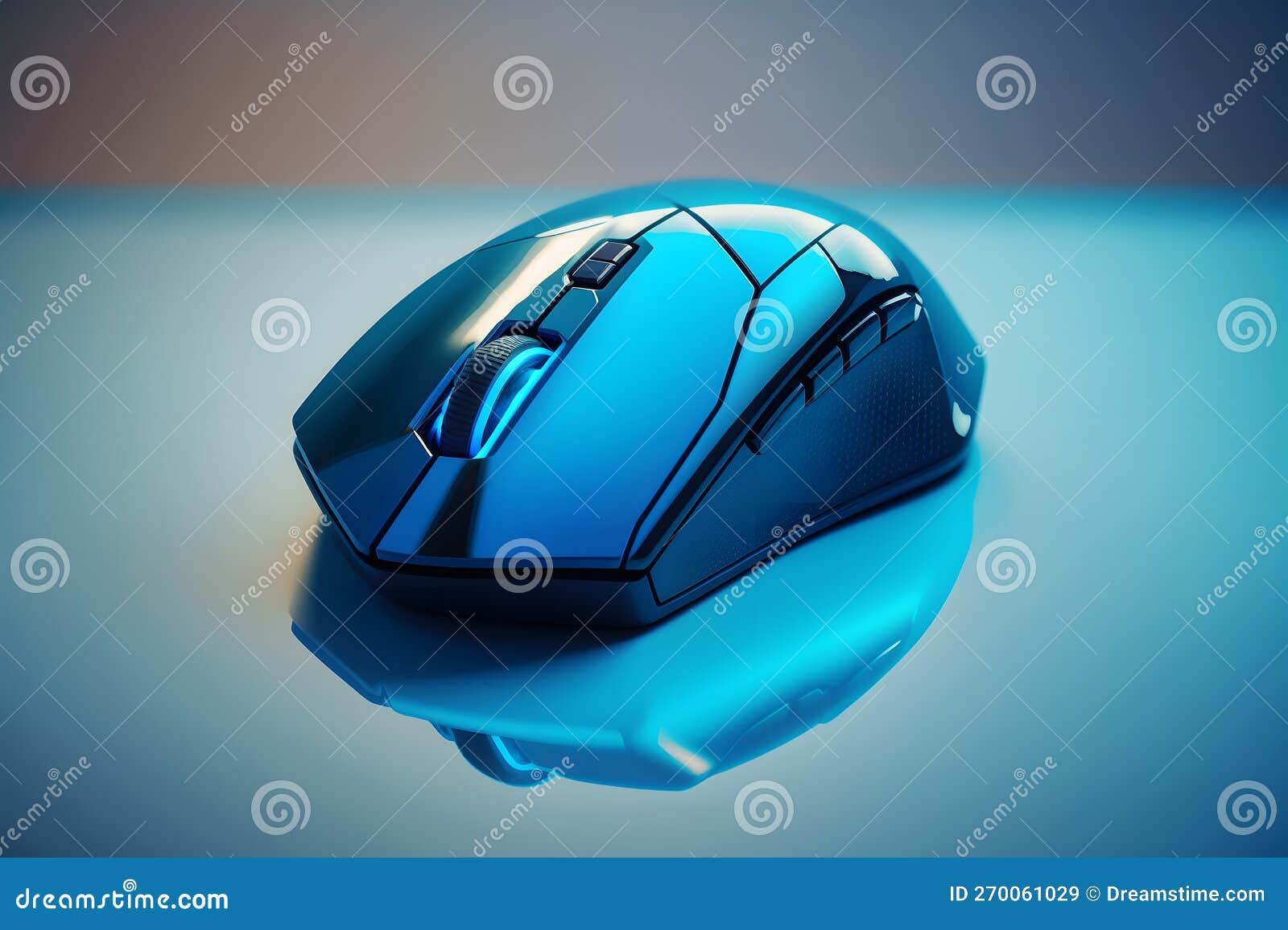 Futuristic Custom PC Mouse Concept with Glowing Blue Tones. Neural ...