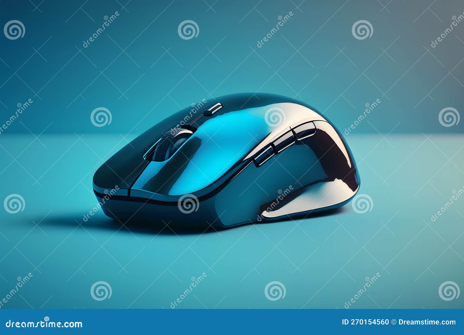 Futuristic Custom PC Mouse Concept with Glowing Blue Tones. Neural ...
