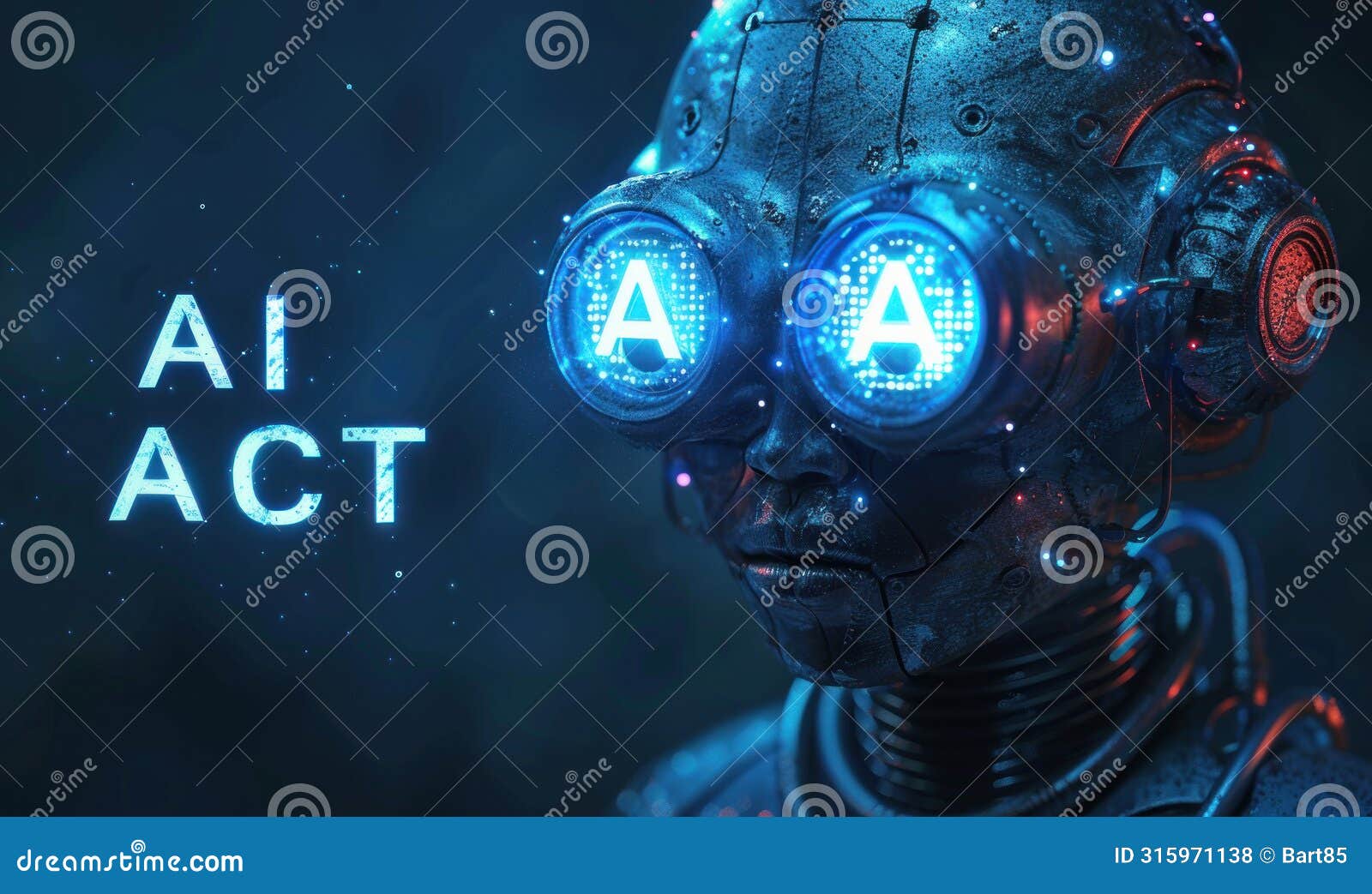 Futuristic Cyber-android Representing Advanced Artificial Intelligence ...