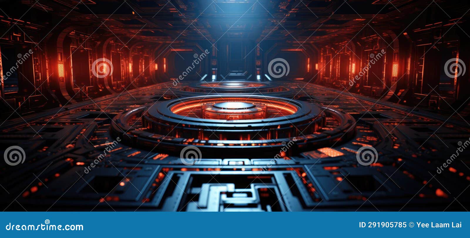 Futuristic Cyber Buildings Tech Concept, Ai Stock Illustration ...