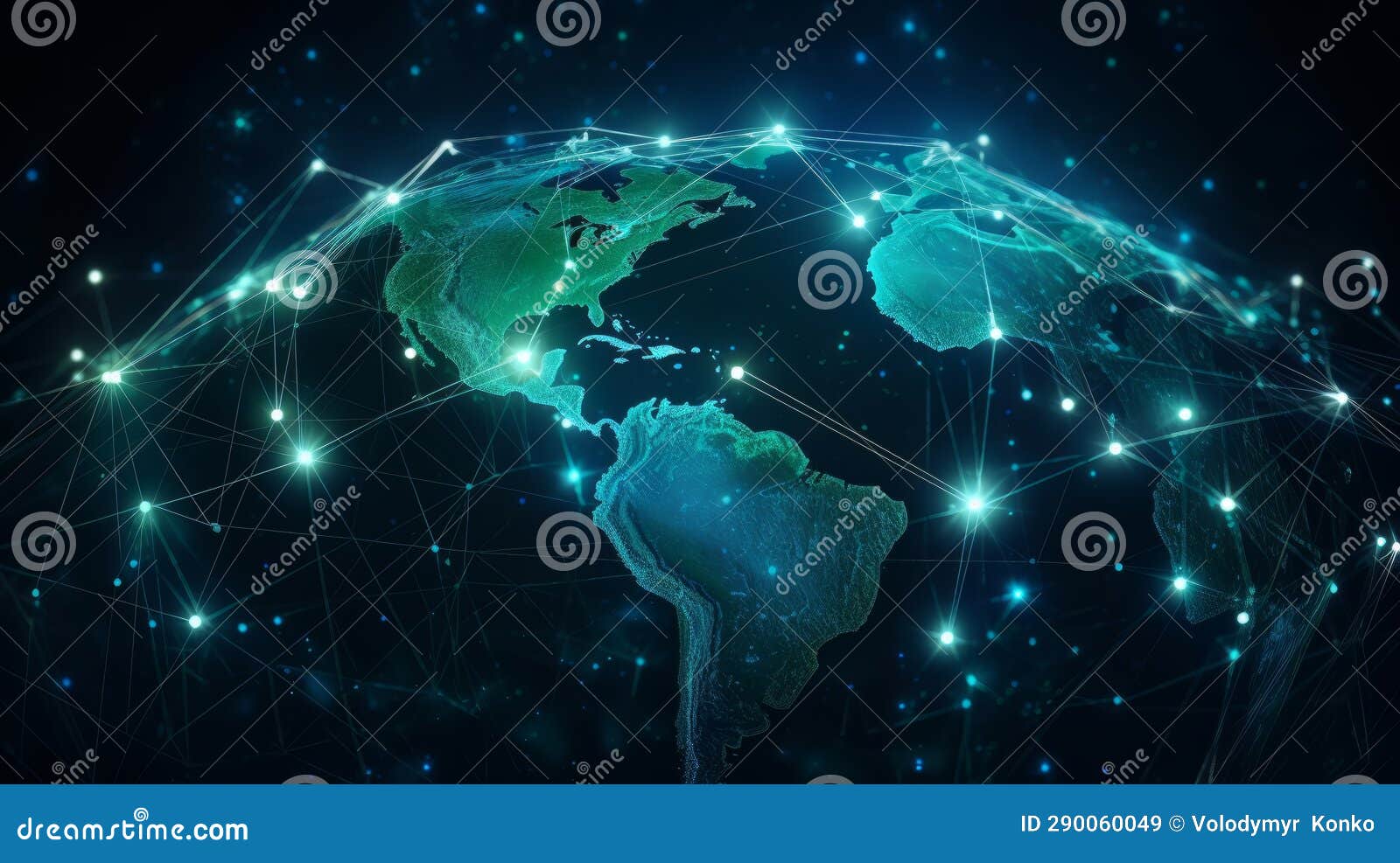 Futuristic Cyber Earth Background Digital World. Al Generated ...