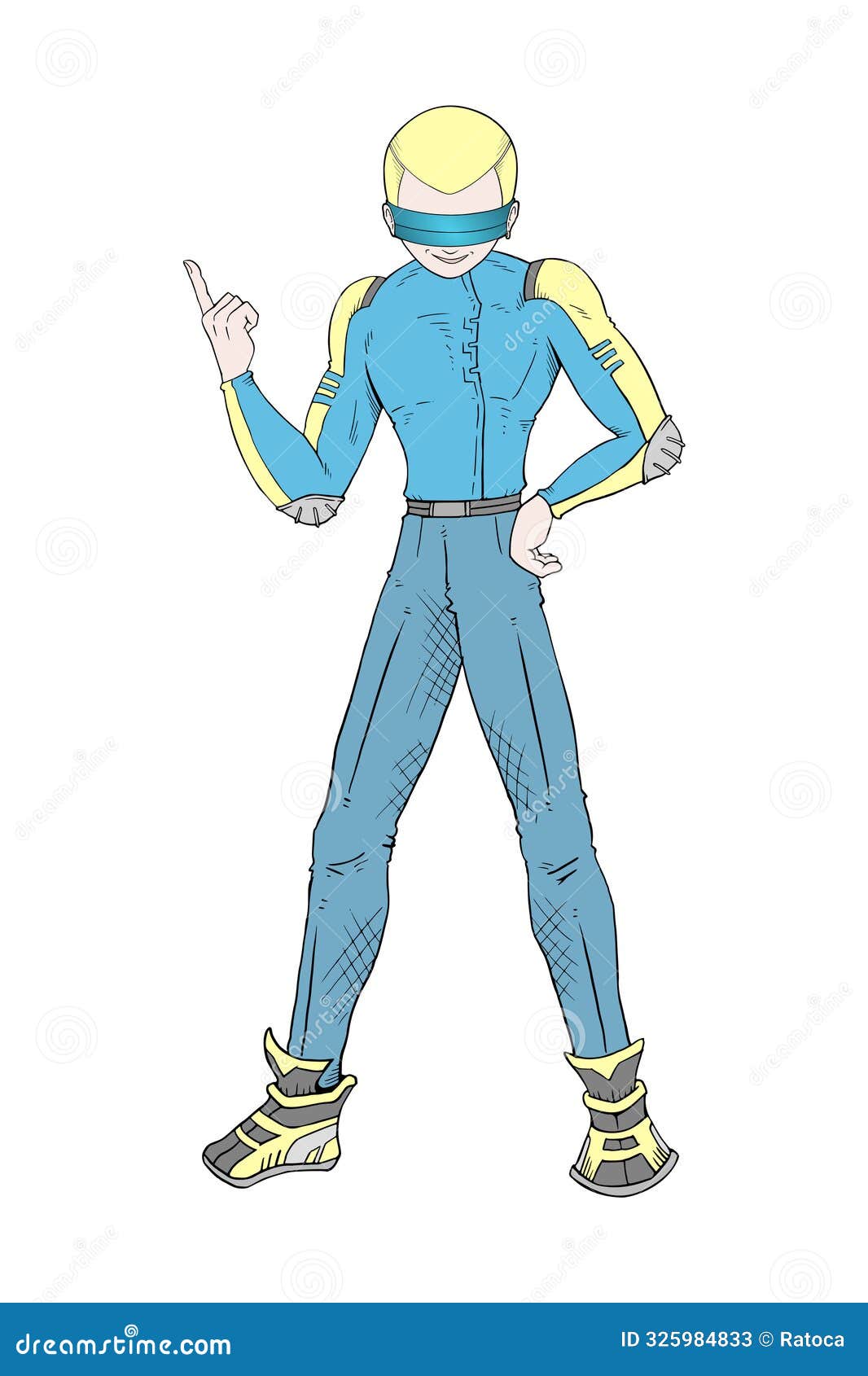 Futuristic cyber man draw stock vector. Illustration of graphic - 325984833