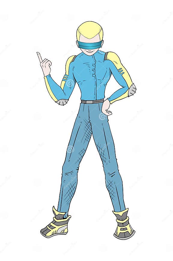Futuristic cyber man draw stock vector. Illustration of graphic - 325984833