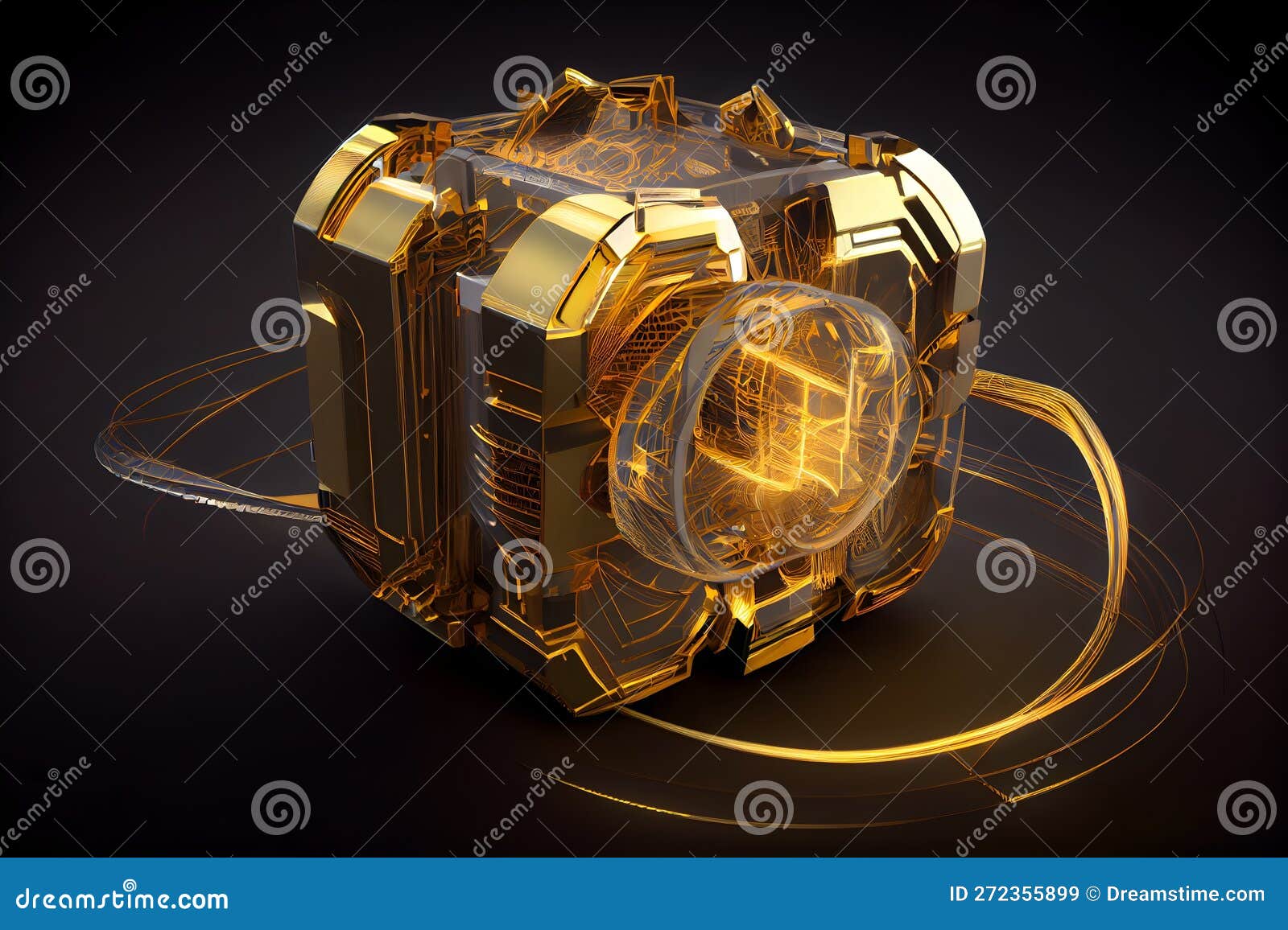 Futuristic Cyber Scifi Cube Concept, Box Ai Generative Stock ...