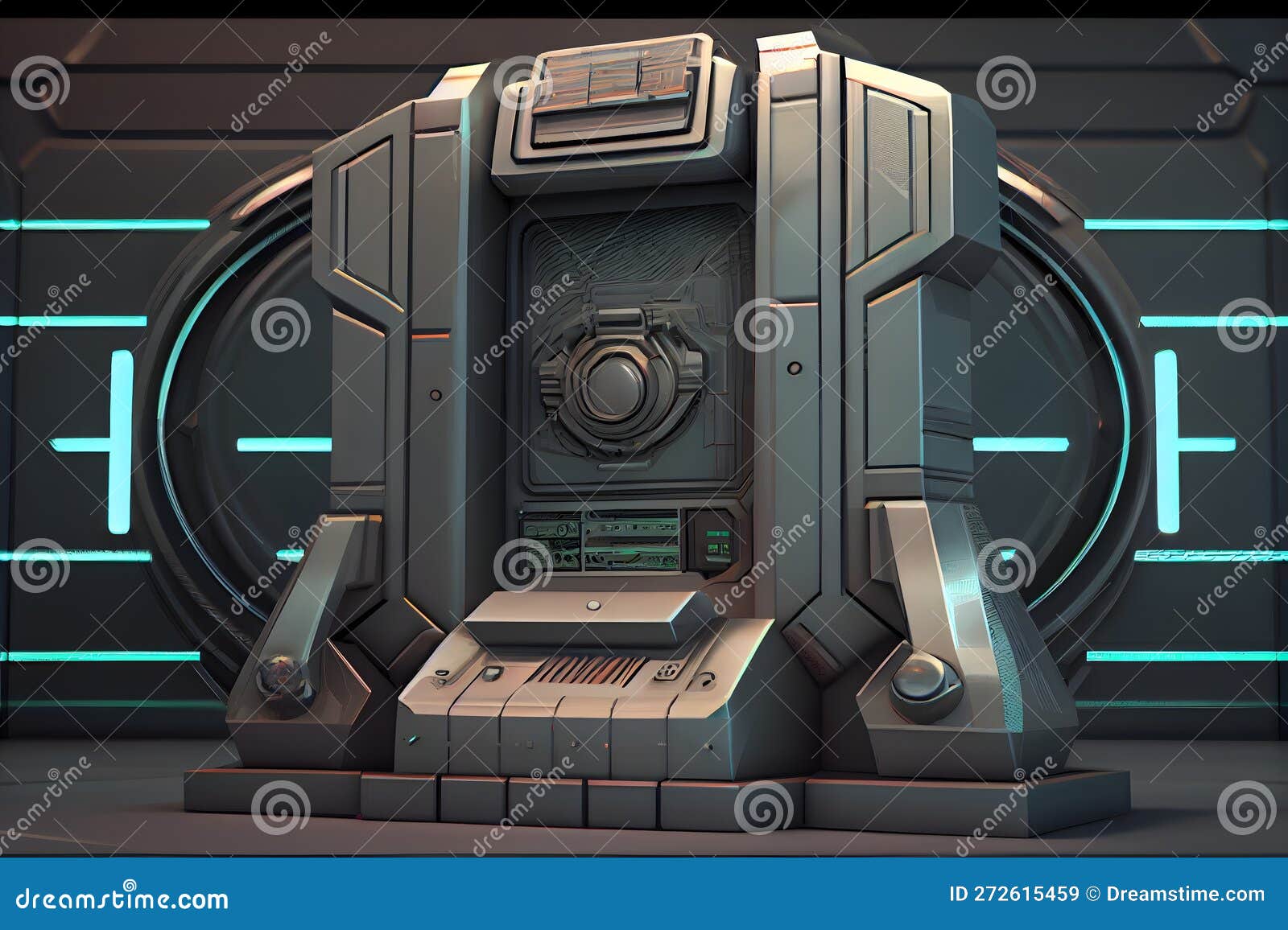 Futuristic Cyber Scifi Cube Concept, Box Ai Generative Stock Image ...