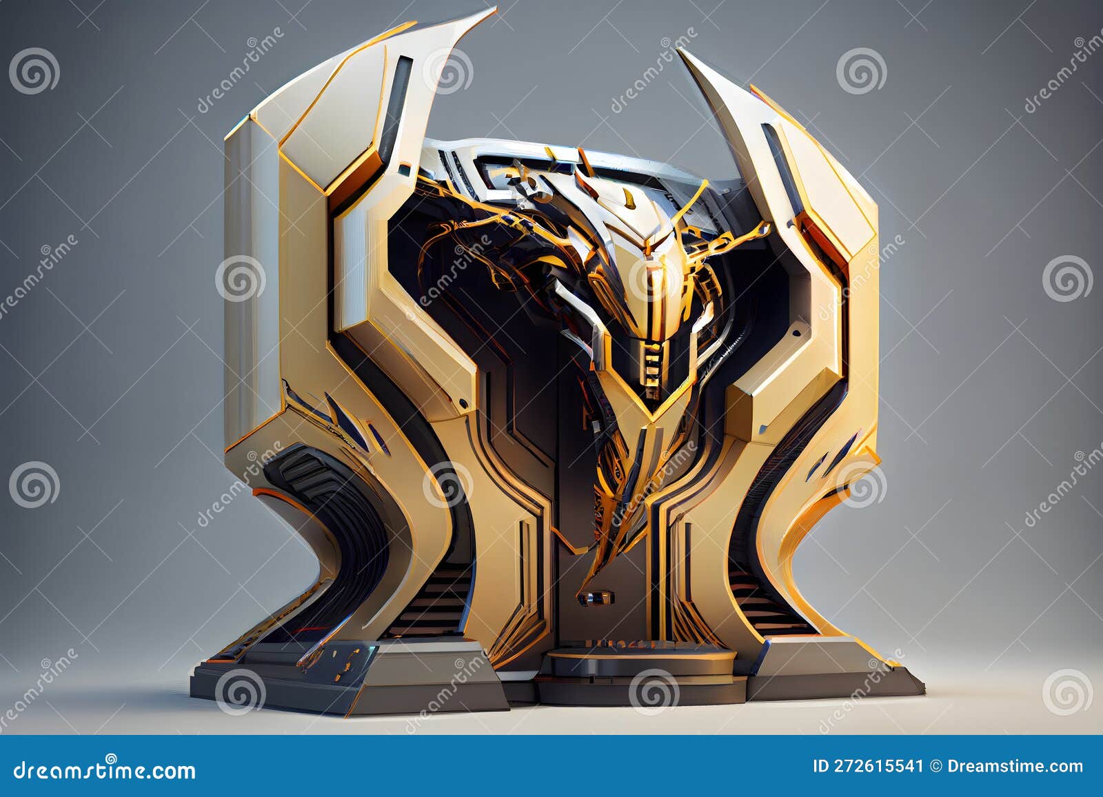 Futuristic Cyber Scifi Cube Concept, Box Ai Generative Stock Image ...