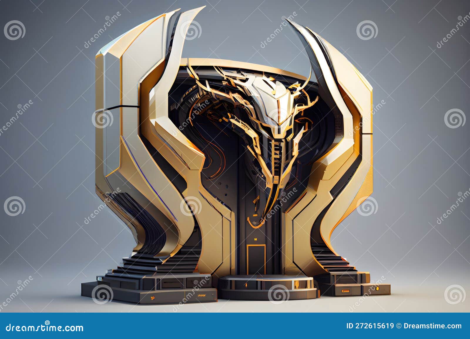 Futuristic Cyber Scifi Cube Concept, Box Ai Generative Stock Image ...