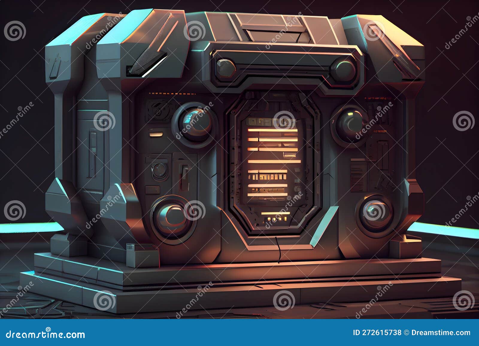 Futuristic Cyber Scifi Cube Concept, Box Ai Generative Stock Photo ...