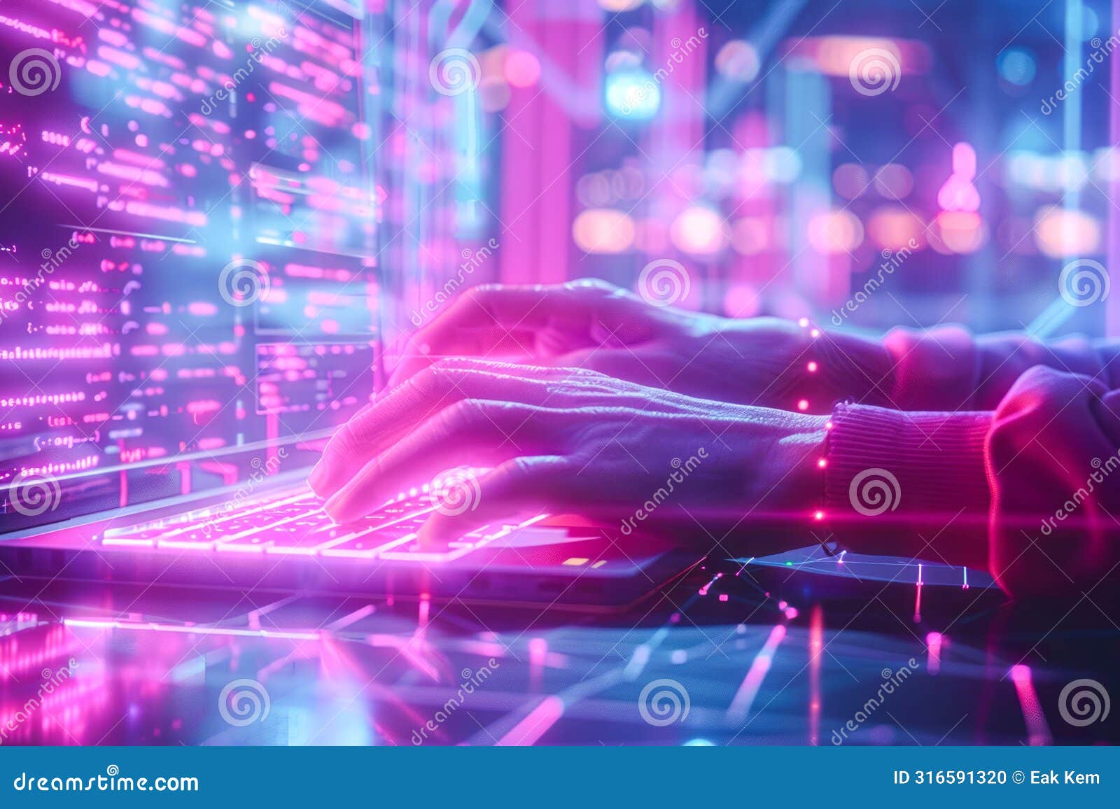 Futuristic Cyber Security Concept with Anonymous Hacker Hands Typing on ... Futuristic Cyber Security Concept with Anonymous Hacker Hands Typing on ...