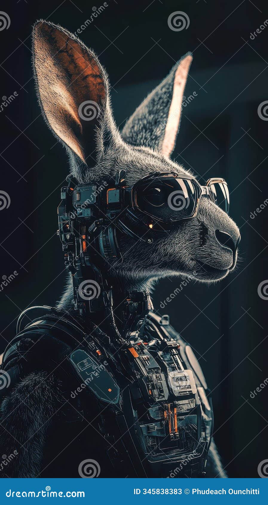 Futuristic Cybernetic Kangaroo Concept Art Featuring Advanced Robotics ...